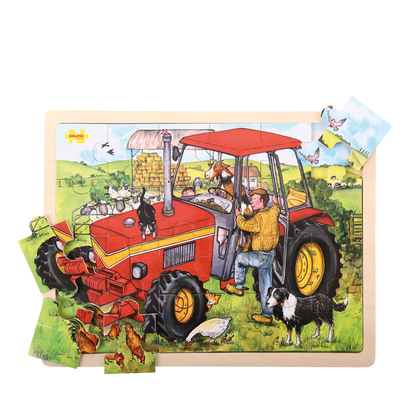 Big Jigs 24 Piece Puzzle Tray - Tractor