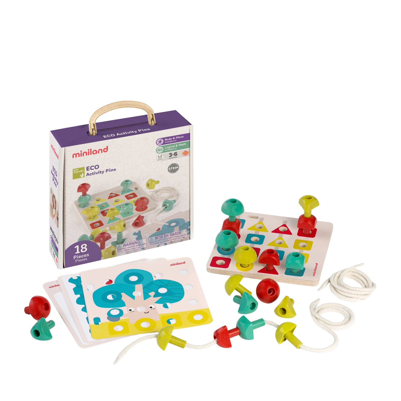 Miniland Eco Lacing Activity Pin Board