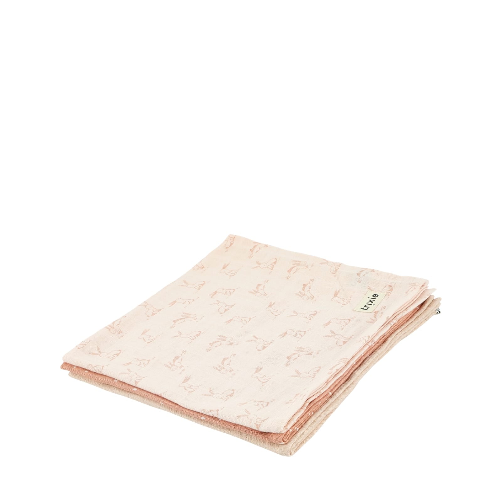 Trixie Muslin Cloths 3-Pack Mix - Rosy Rabbit