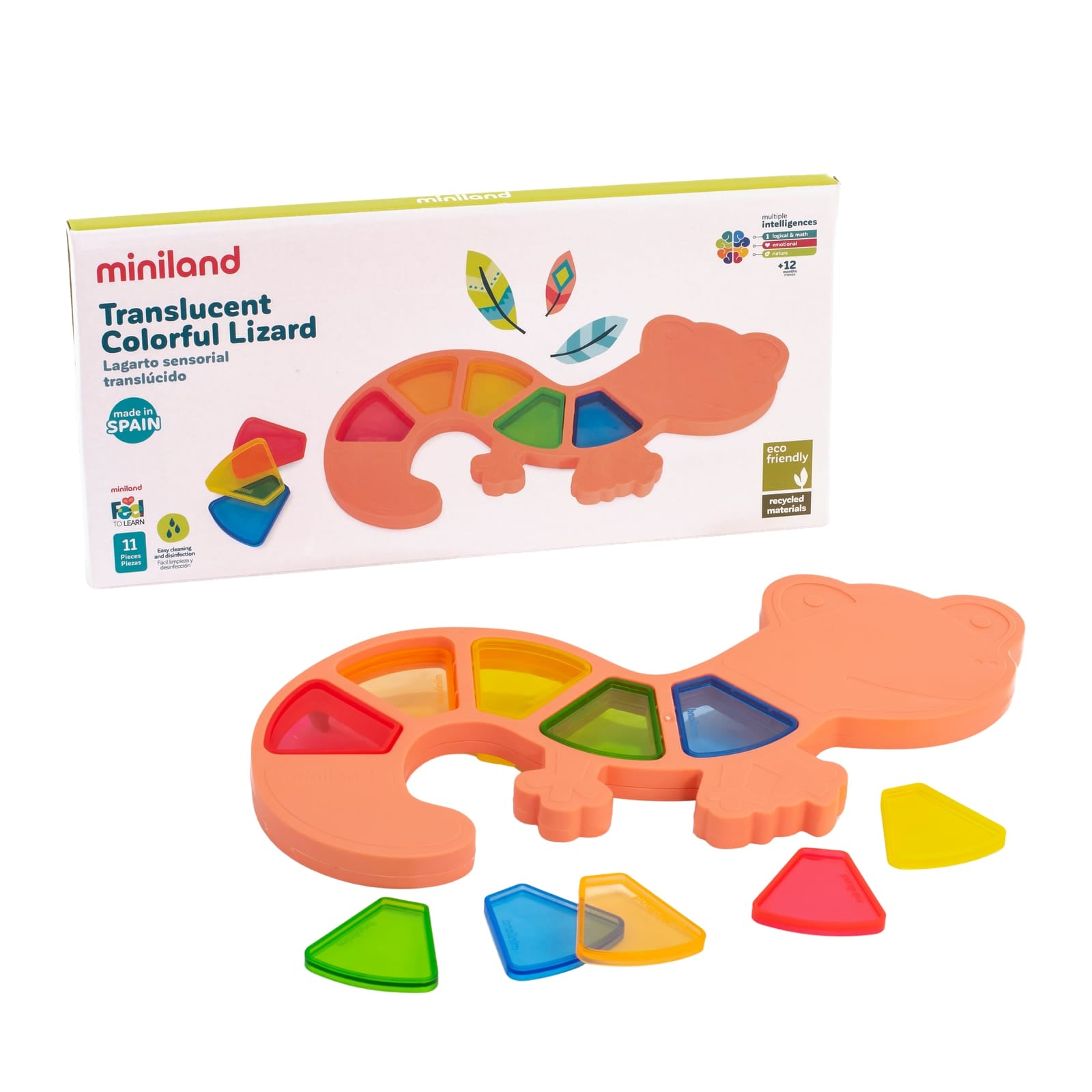 Miniland Translucent Colourful Lizard Puzzle