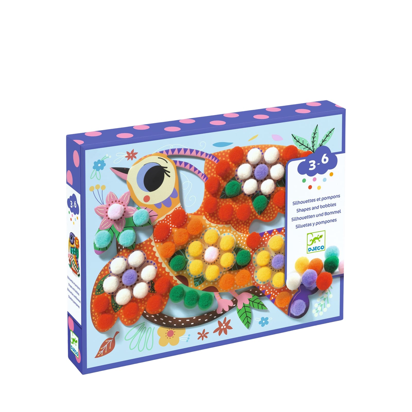 Djeco Pompoms Collage Craft Set - Assorted Birds