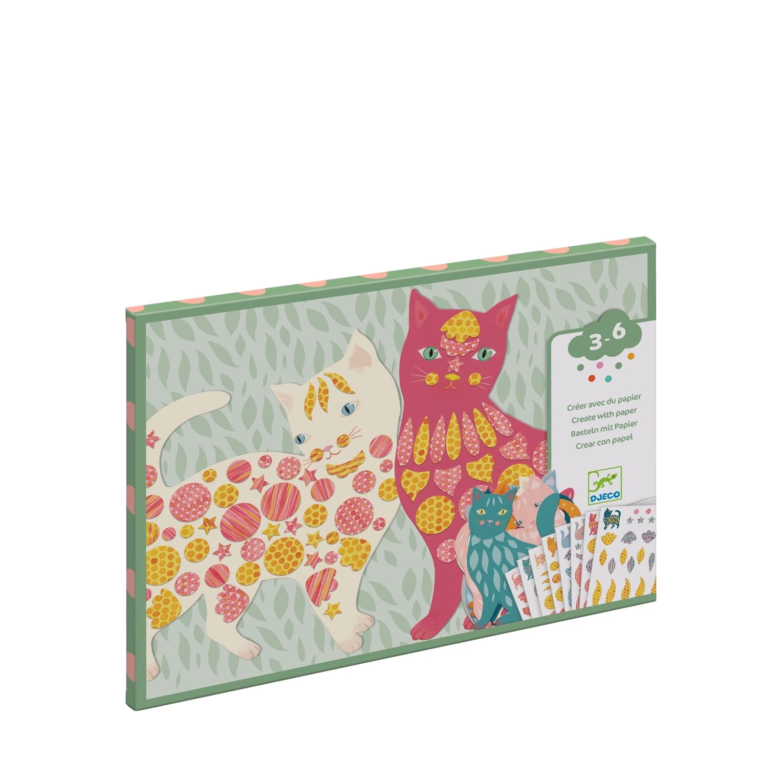 Djeco Paper Collage Craft Set - Cute Cats