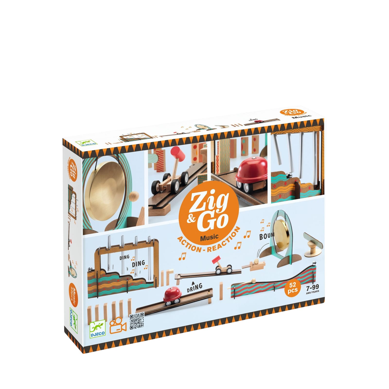 Djeco Zig and Go Construction Game - Make Music 52 Pieces