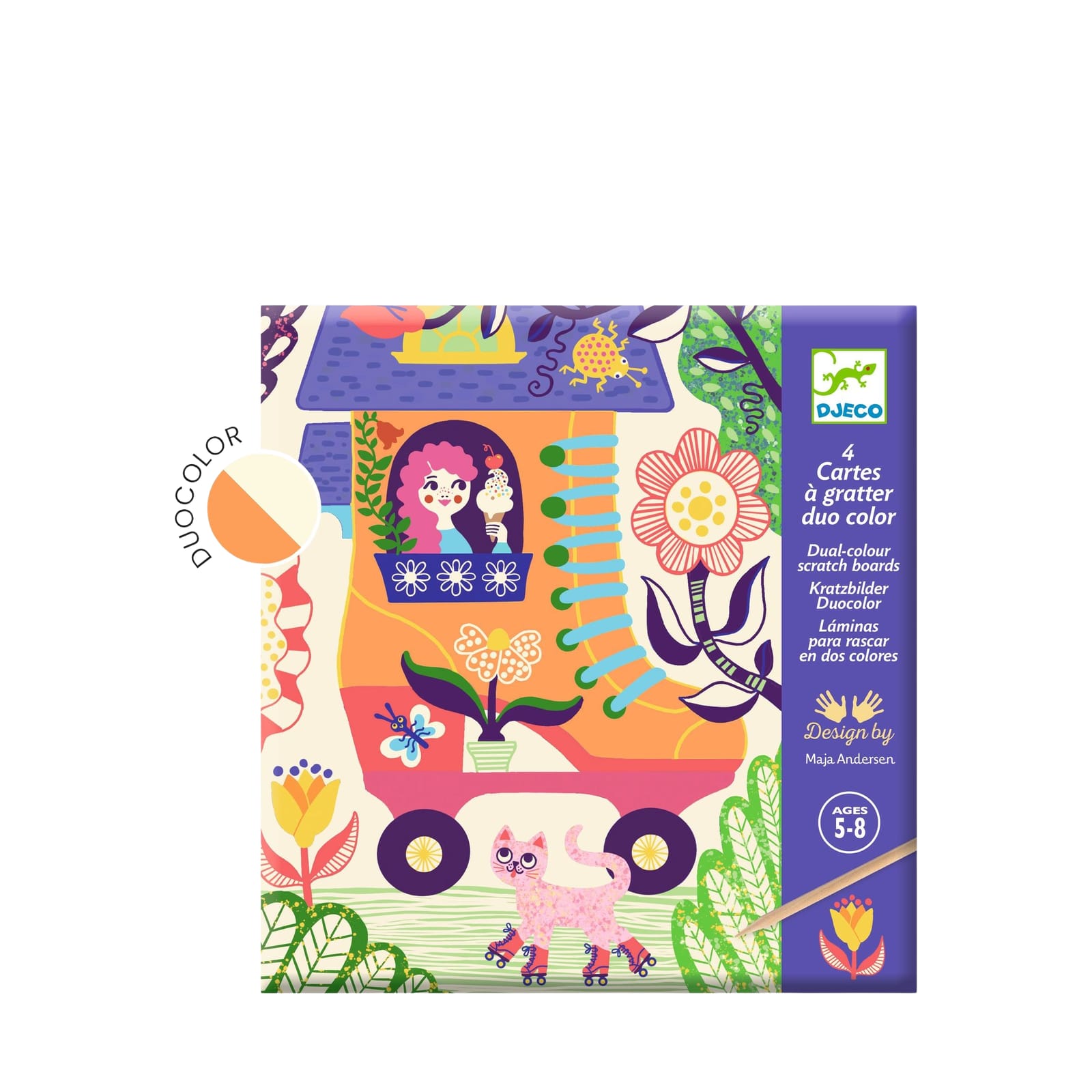 Djeco Colour Scratch Boards - Wacky Houses