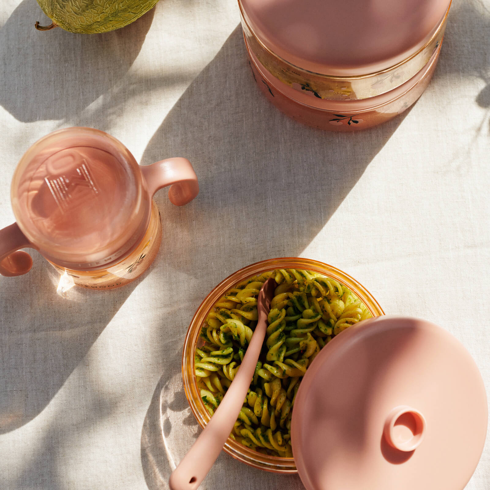 Liewood Baby Food Tritan Boxes 500ml 2 Pack - Peach Sea Shell