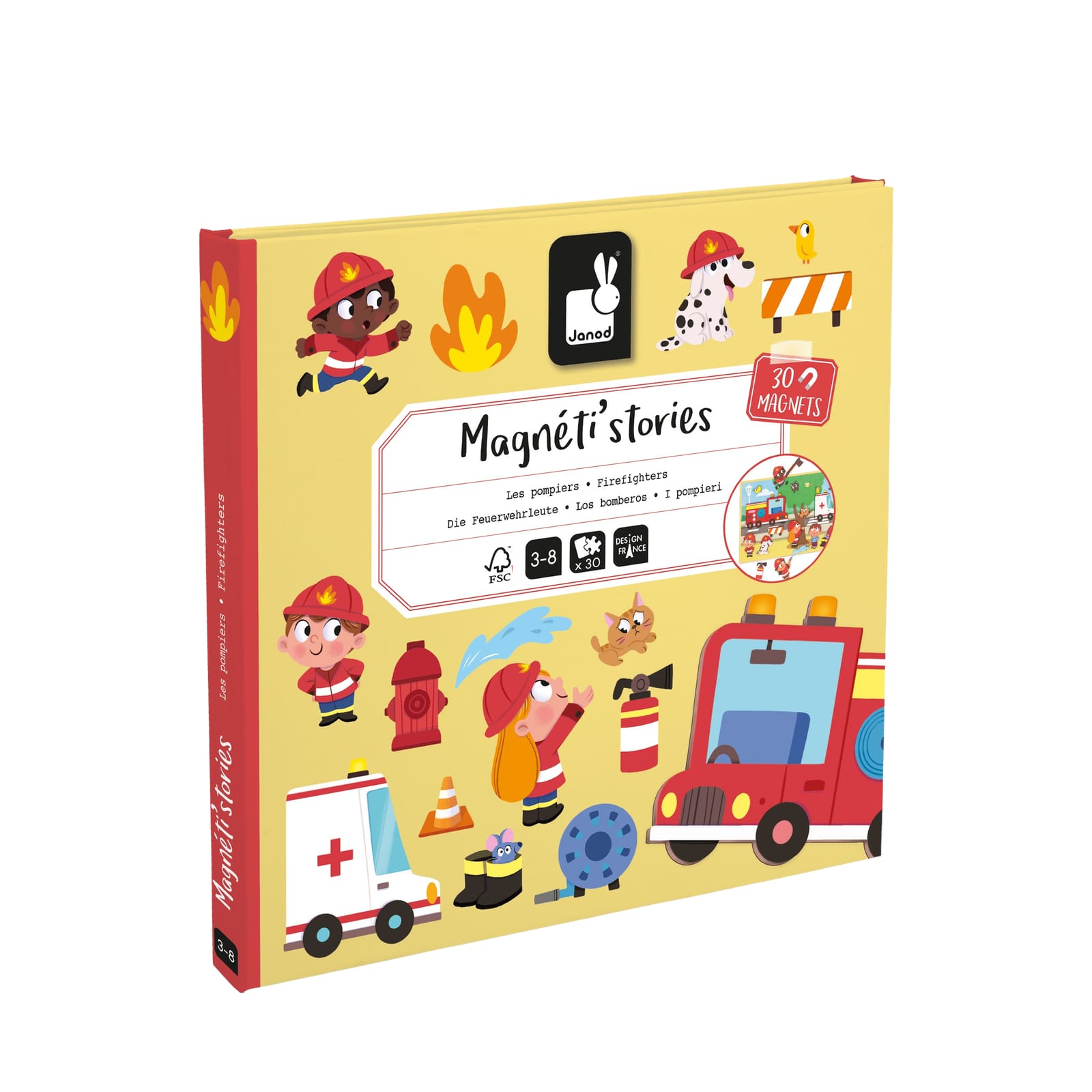 Janod Magnetic Story Board Book - Firefighters
