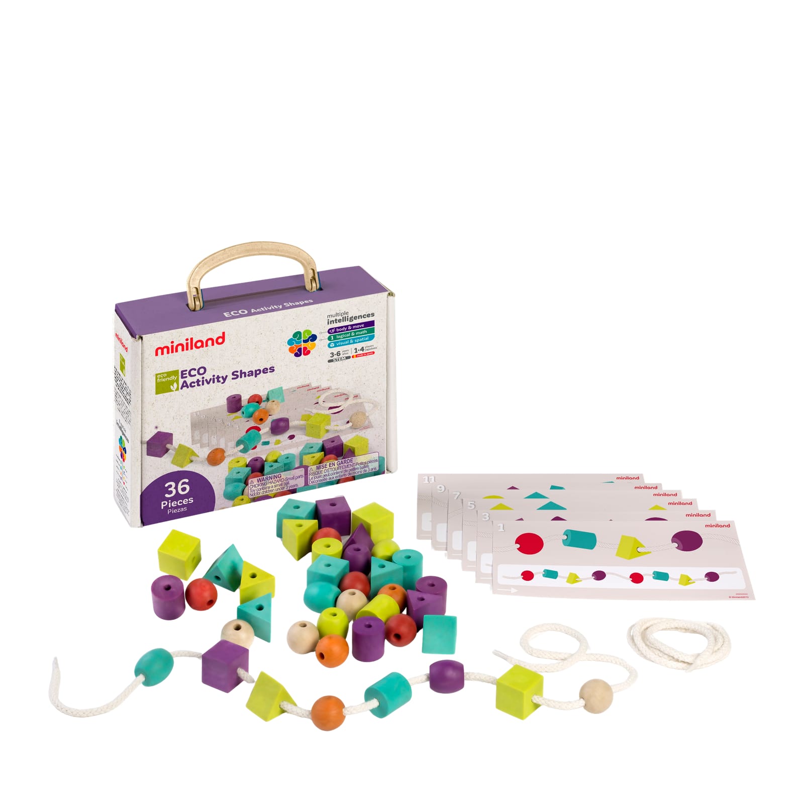 Miniland Eco Lacing Activity Shapes