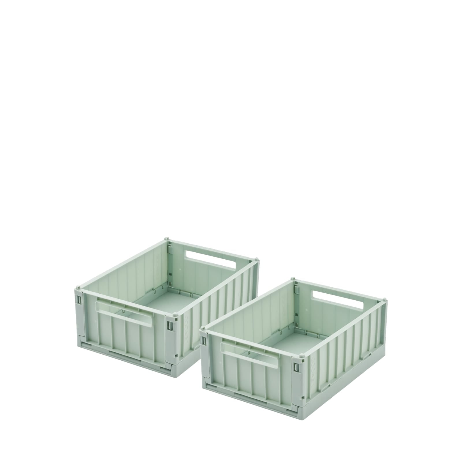 Liewood Weston Storage Box Small 2 Pack - Light Peppermint