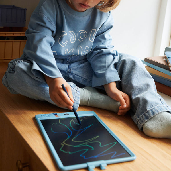 Liewood Zora Magic Drawing Board 10 Inch - Tiger Beach Blue