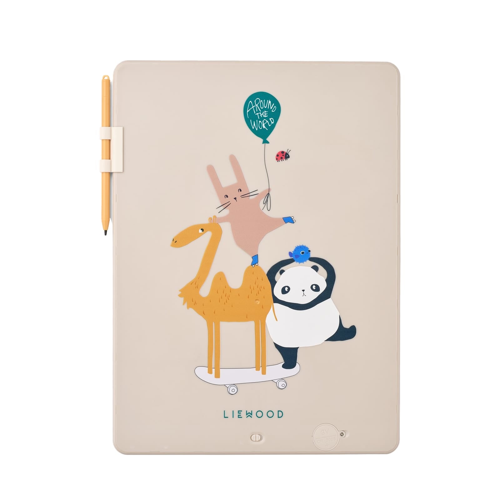 Liewood Zora Magic Drawing Board 13.5 Inch - Around The World Sandy