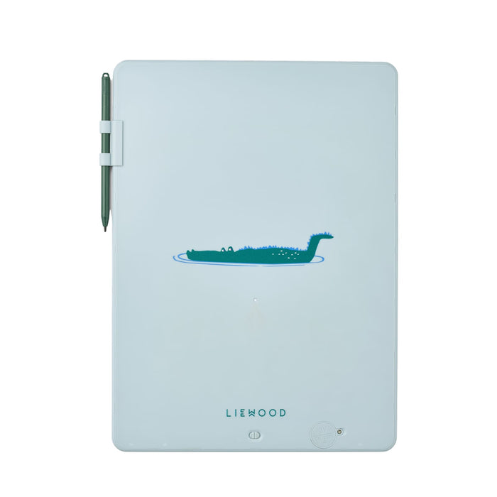 Liewood Zora Magic Drawing Board 13.5 Inch - Croco Dove Blue
