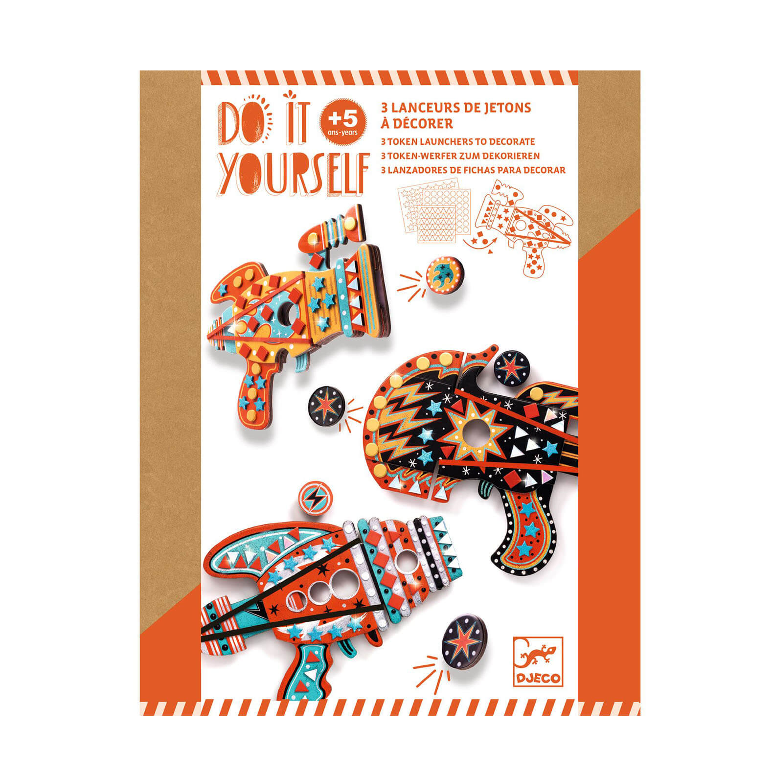 Djeco Do It Yourself Mosaics Craft Set - Cosmic Guns