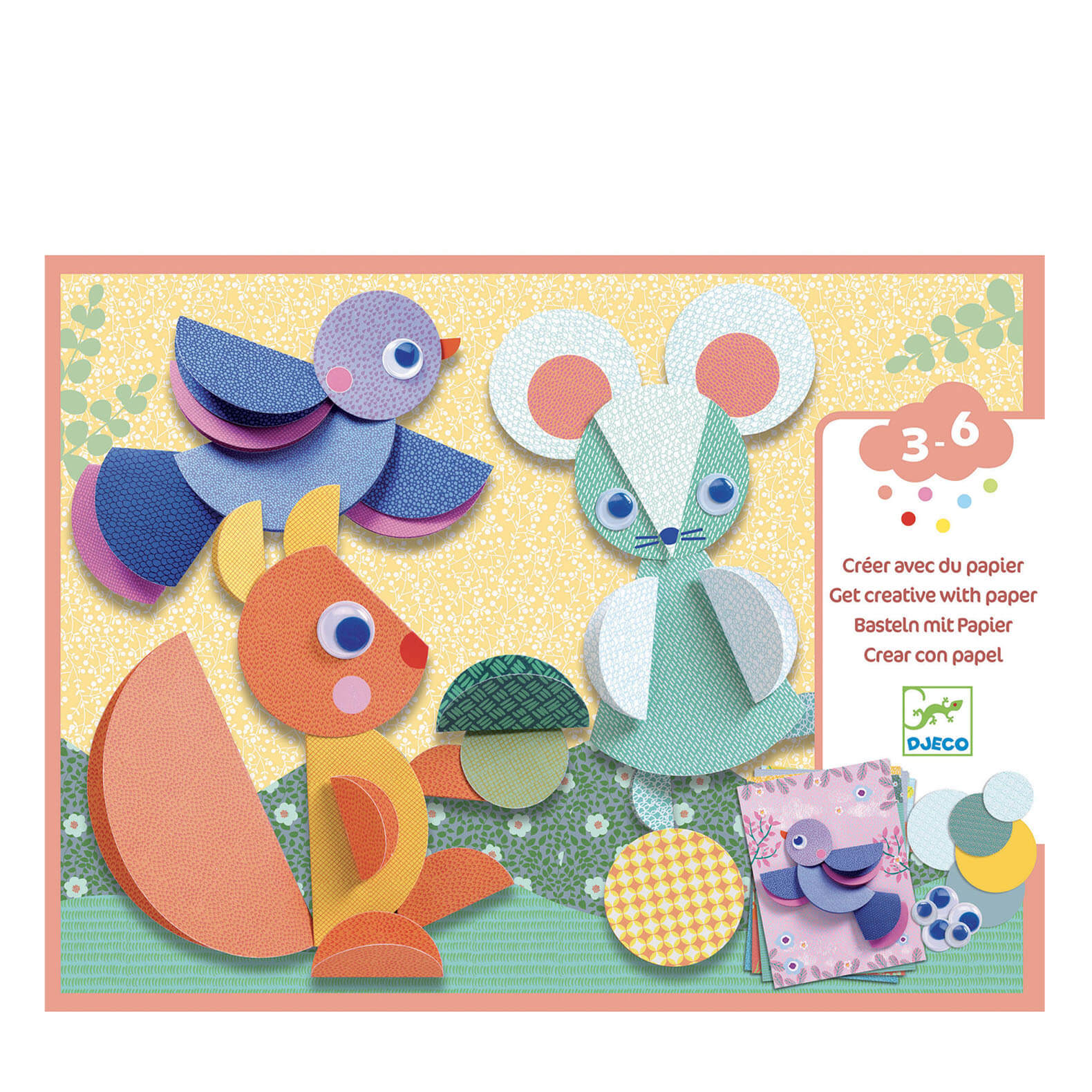 Djeco Paper Collage Craft Set - Round and Round