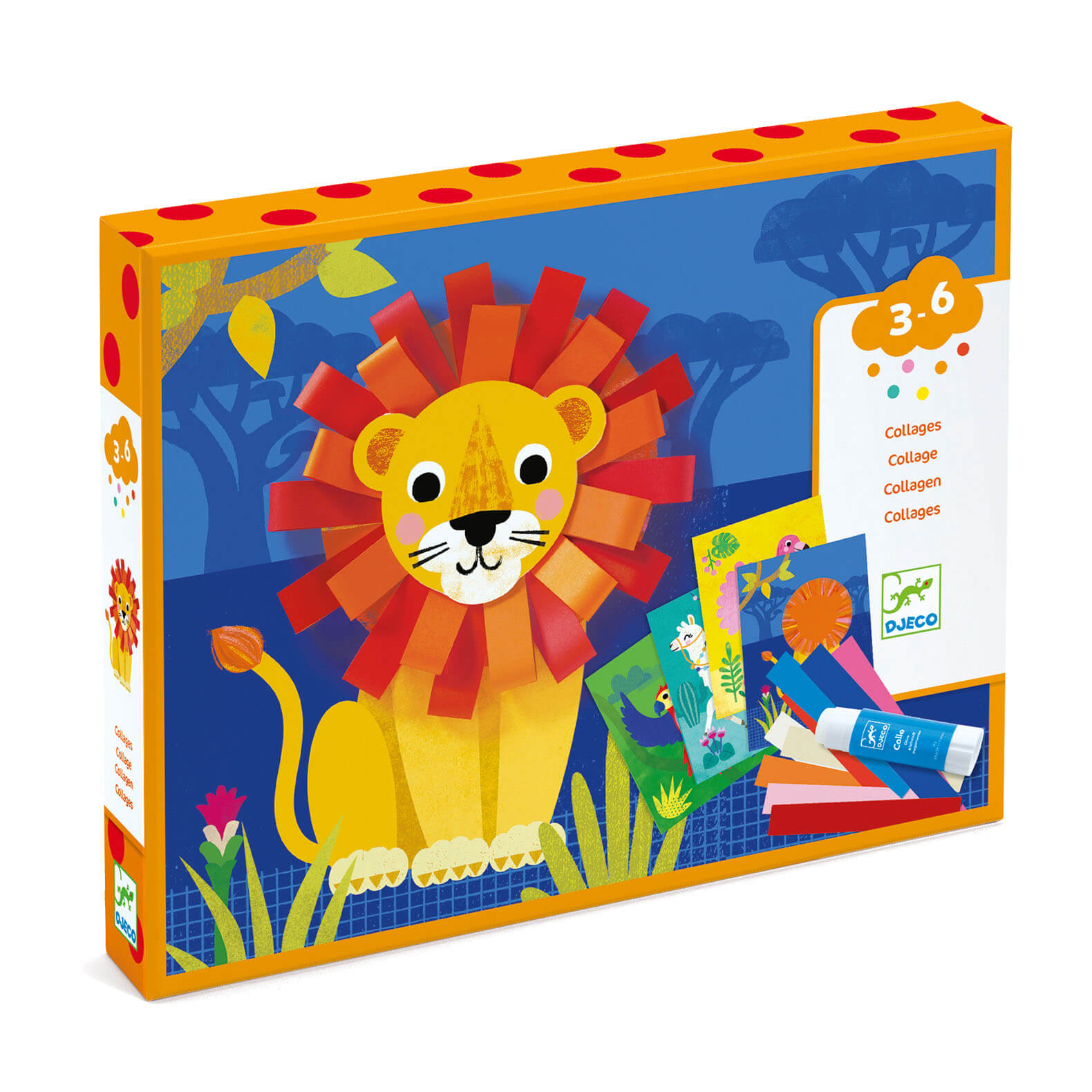 Djeco Paper Collage Craft Set - Animal Loops
