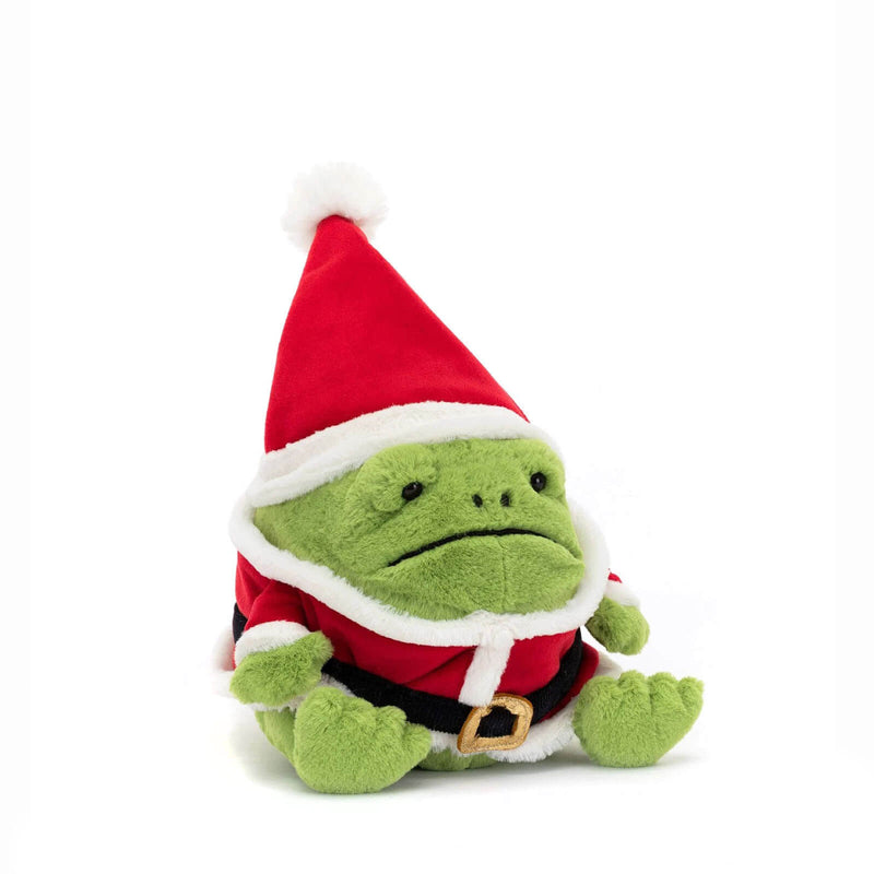 Jellycat Santa Ricky Rain Frog Soft Teddy Toy – Small Kins