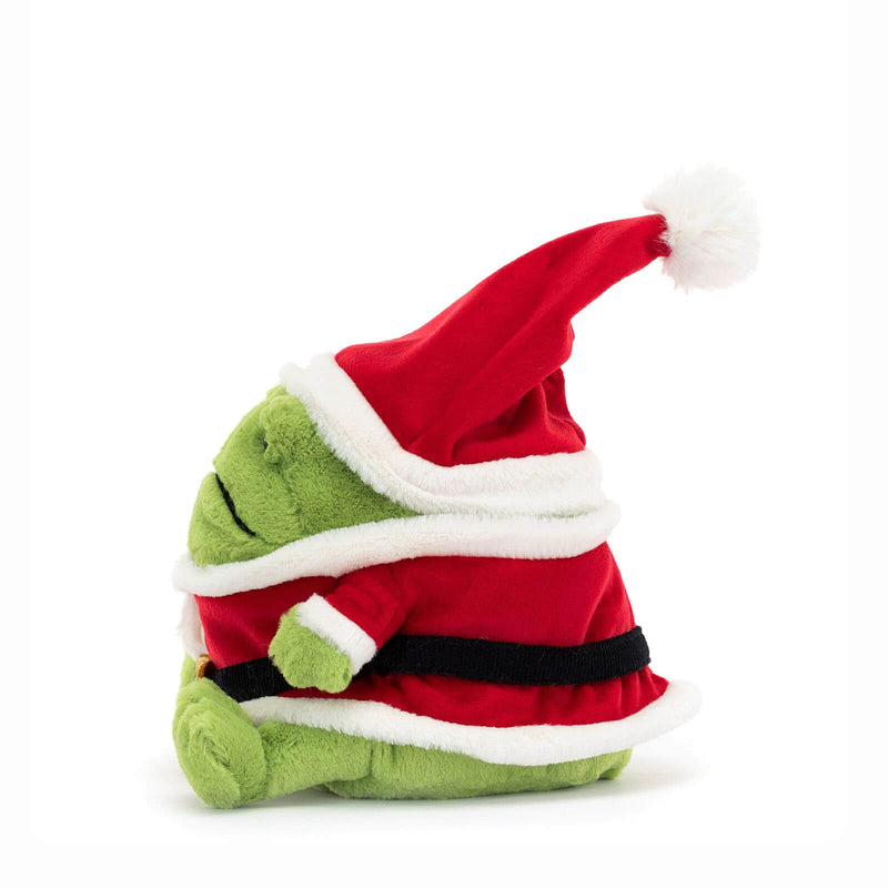 Jellycat Santa Ricky Rain Frog Soft Teddy Toy – Small Kins