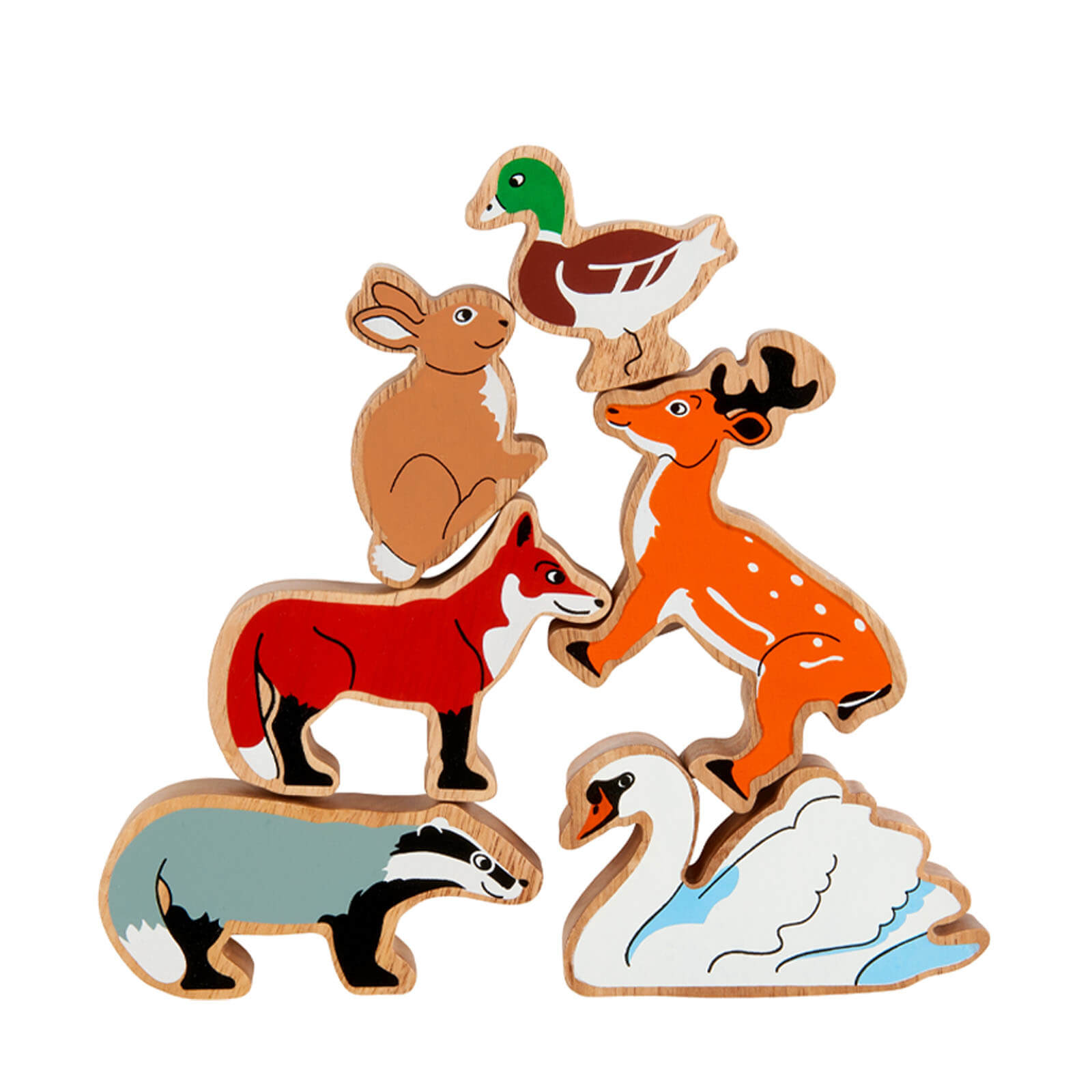 Lanka Kade Wooden Countryside Animal Play Set - 6 Pieces