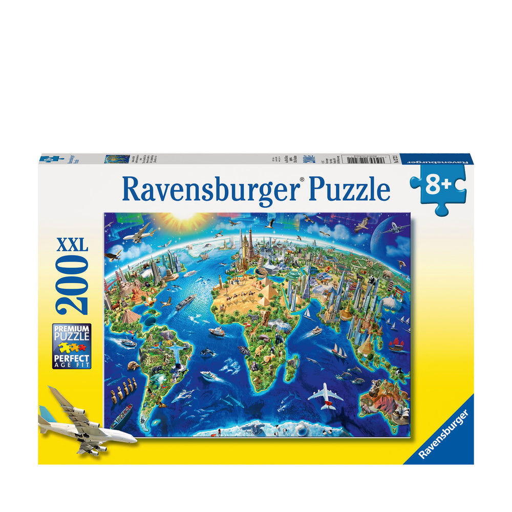 Ravensburger World Landmarks Map - 200 Piece Puzzle