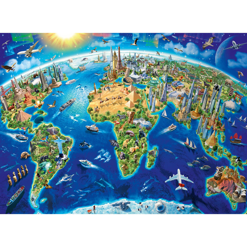 Ravensburger World Landmarks Map - 200 Piece Puzzle