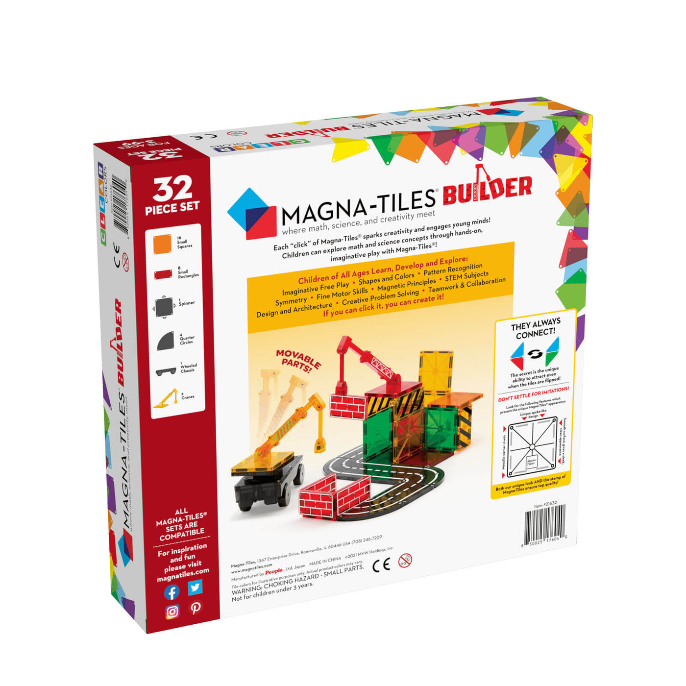 Magna-Tiles Builder 32 Piece Set