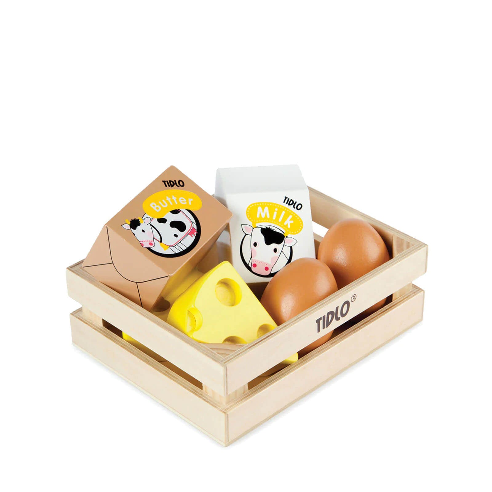 Tidlo Wooden Eggs And Dairy