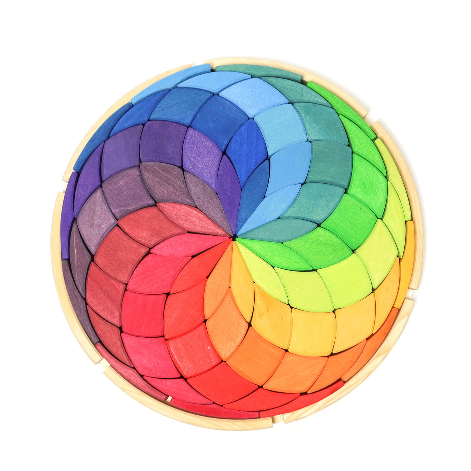 Grimm’s Large Colour Spiral Building Block Puzzle – Small Kins